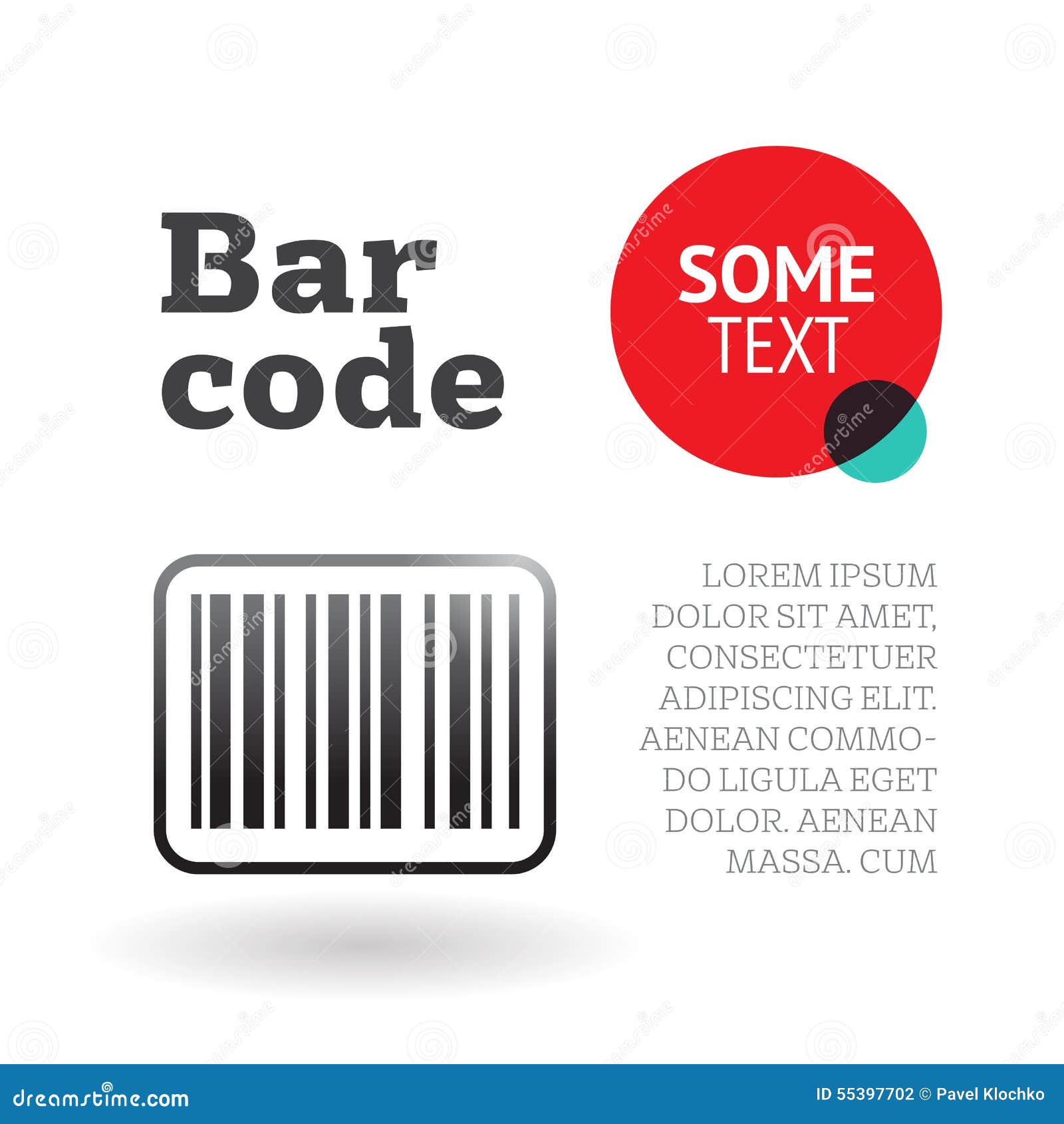 Brochure or Page Template with Barcode Stock Vector - Illustration of ...