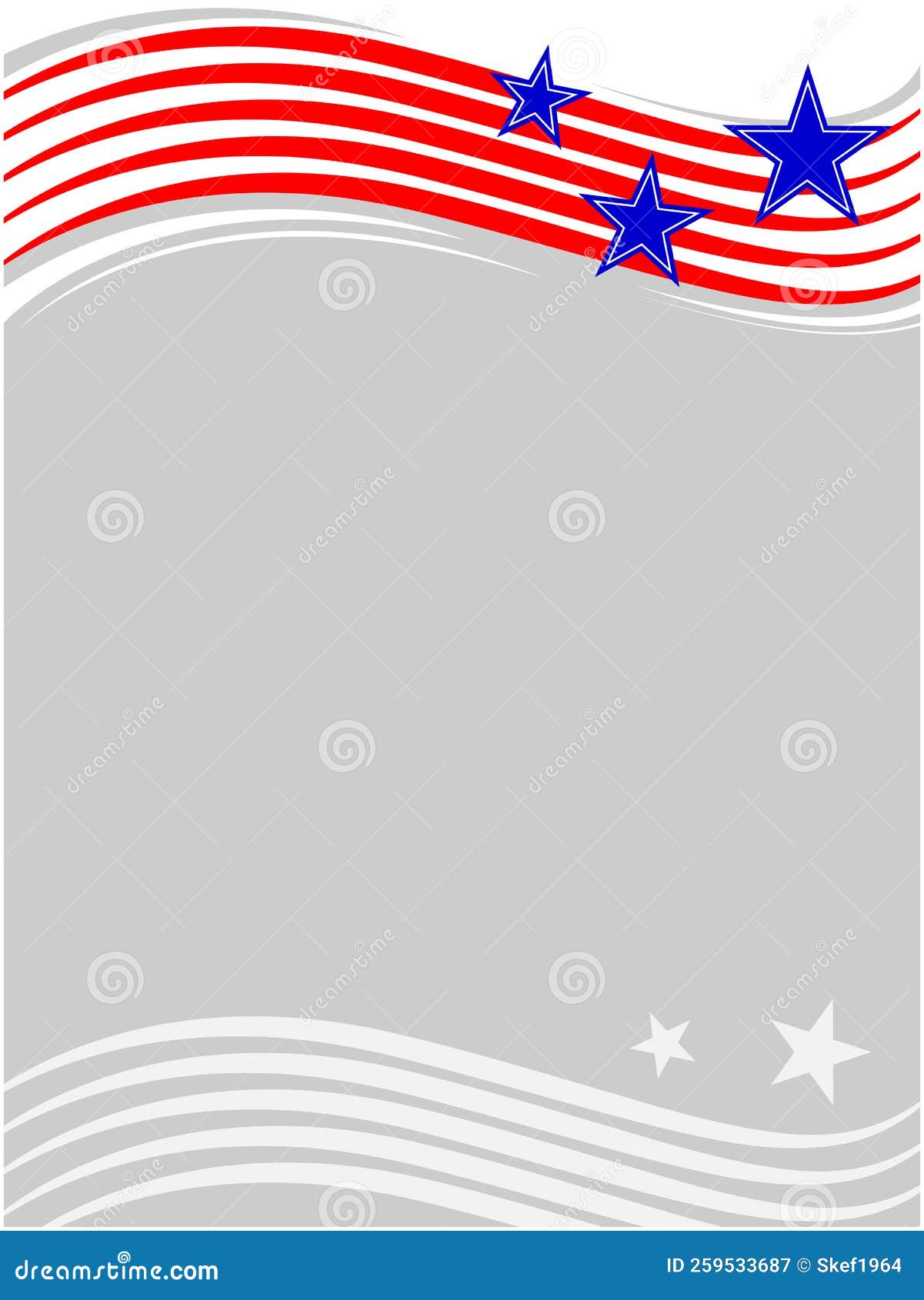 American Flag Symbols Frame Border Background. Stock Vector ...