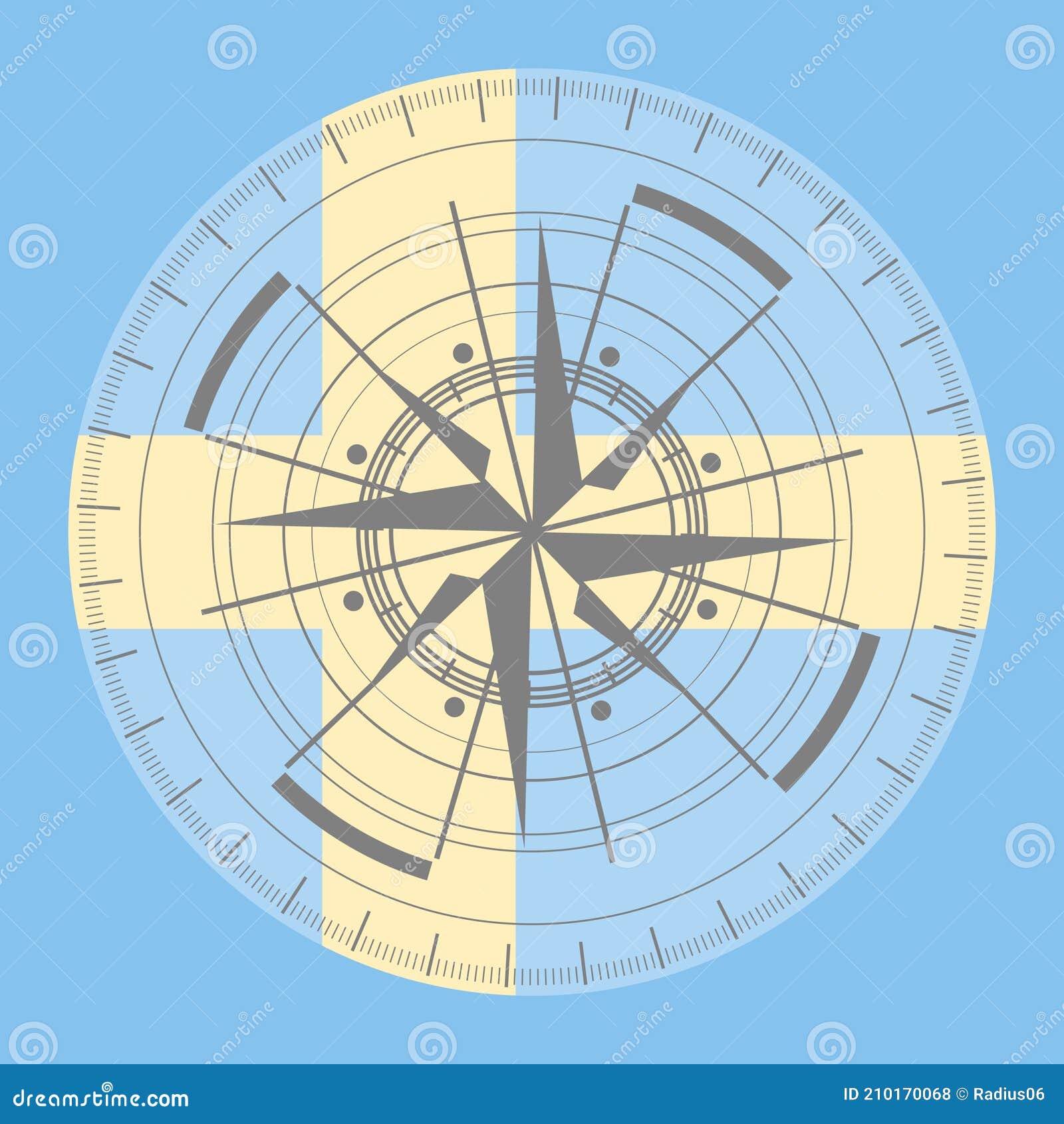 Compass Symbol on Geometry Pattern Stock Vector - Illustration of ...