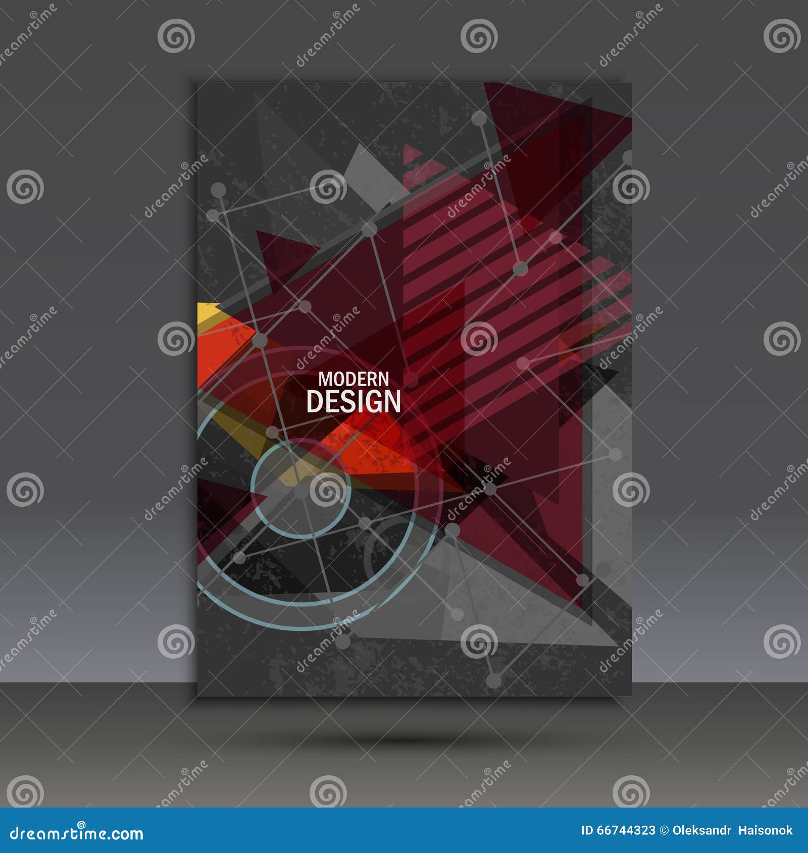 Brochure Template with Abstract Geometric Design Stock Vector ...
