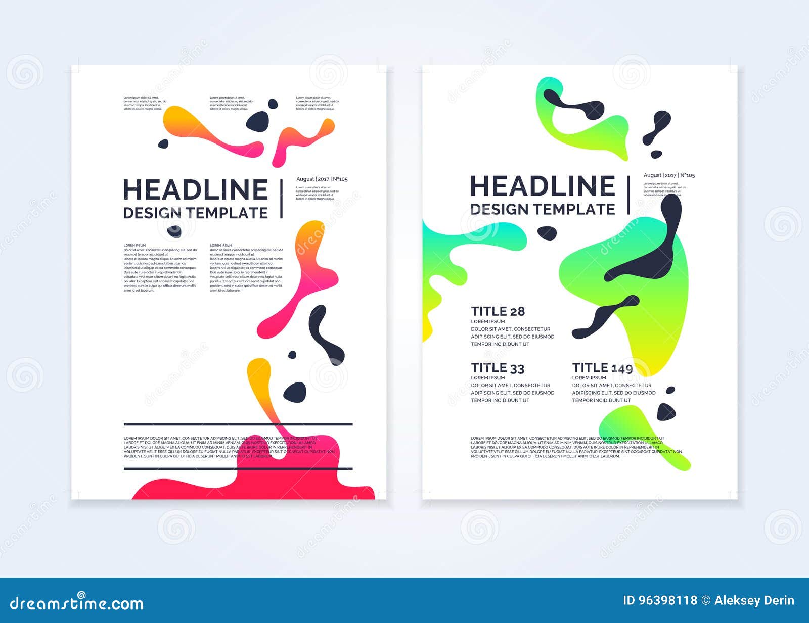 Modern Journal Mockup With Clipart-Style Art Stock Photography ...