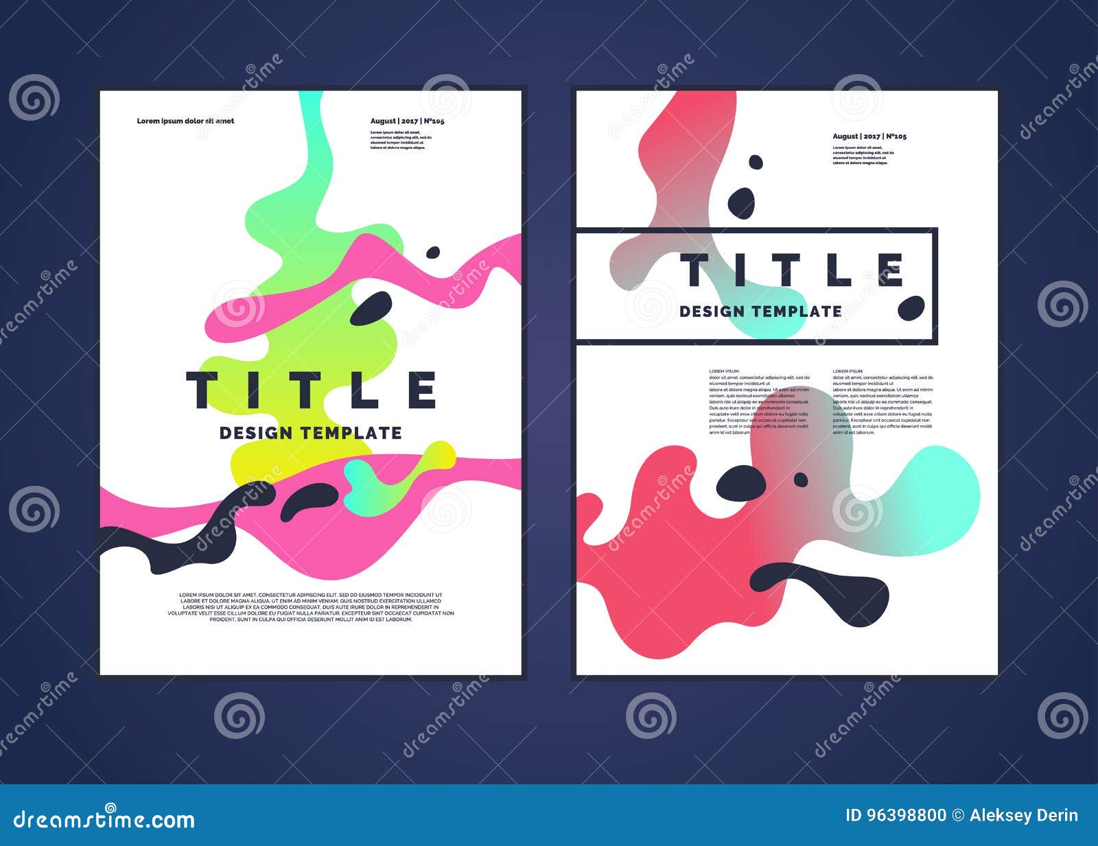 Modern Journal Mockup With Clipart-Style Art Stock Photography ...