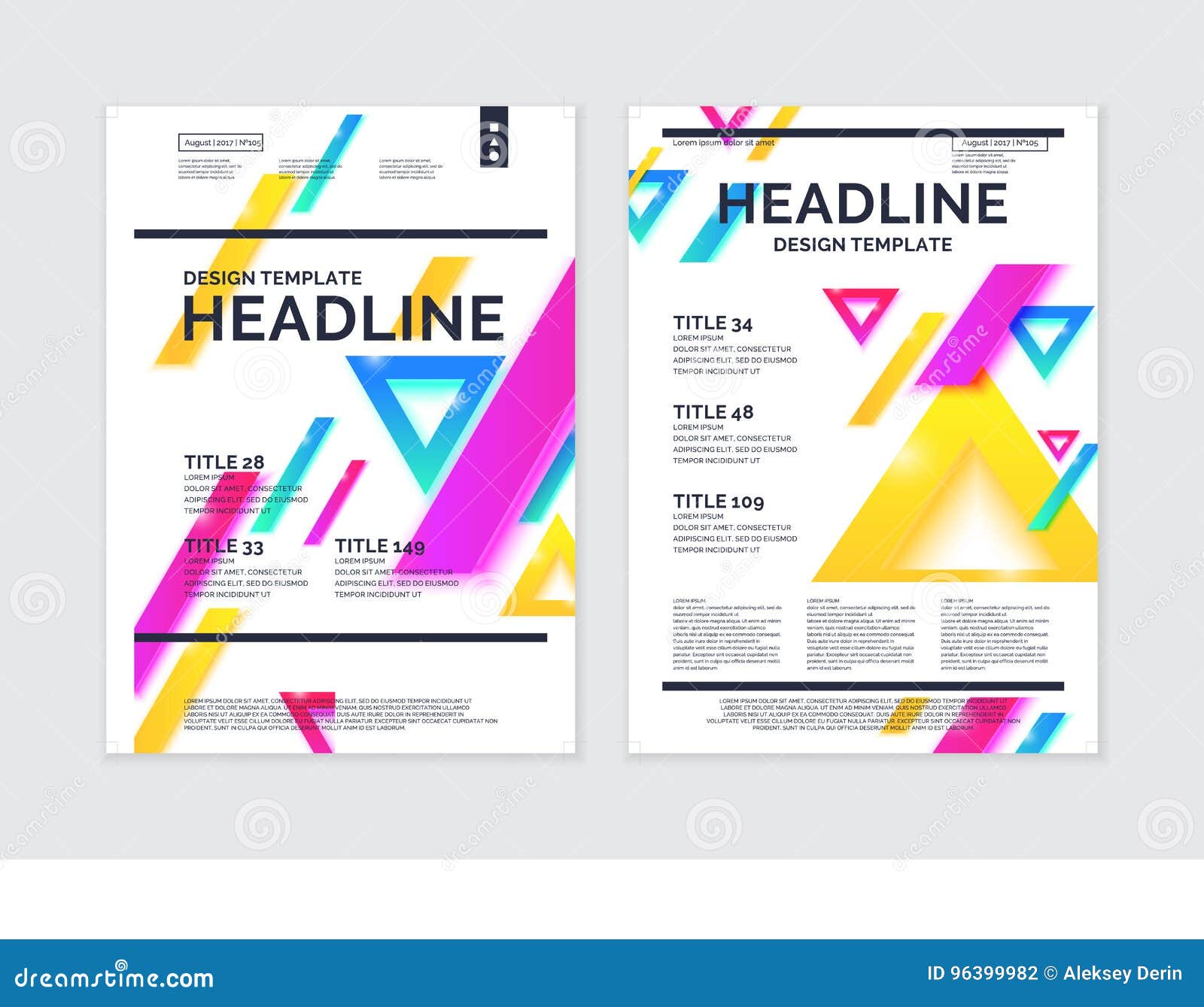 Modern Journal Mockup With Clipart-Style Art Stock Photography ...