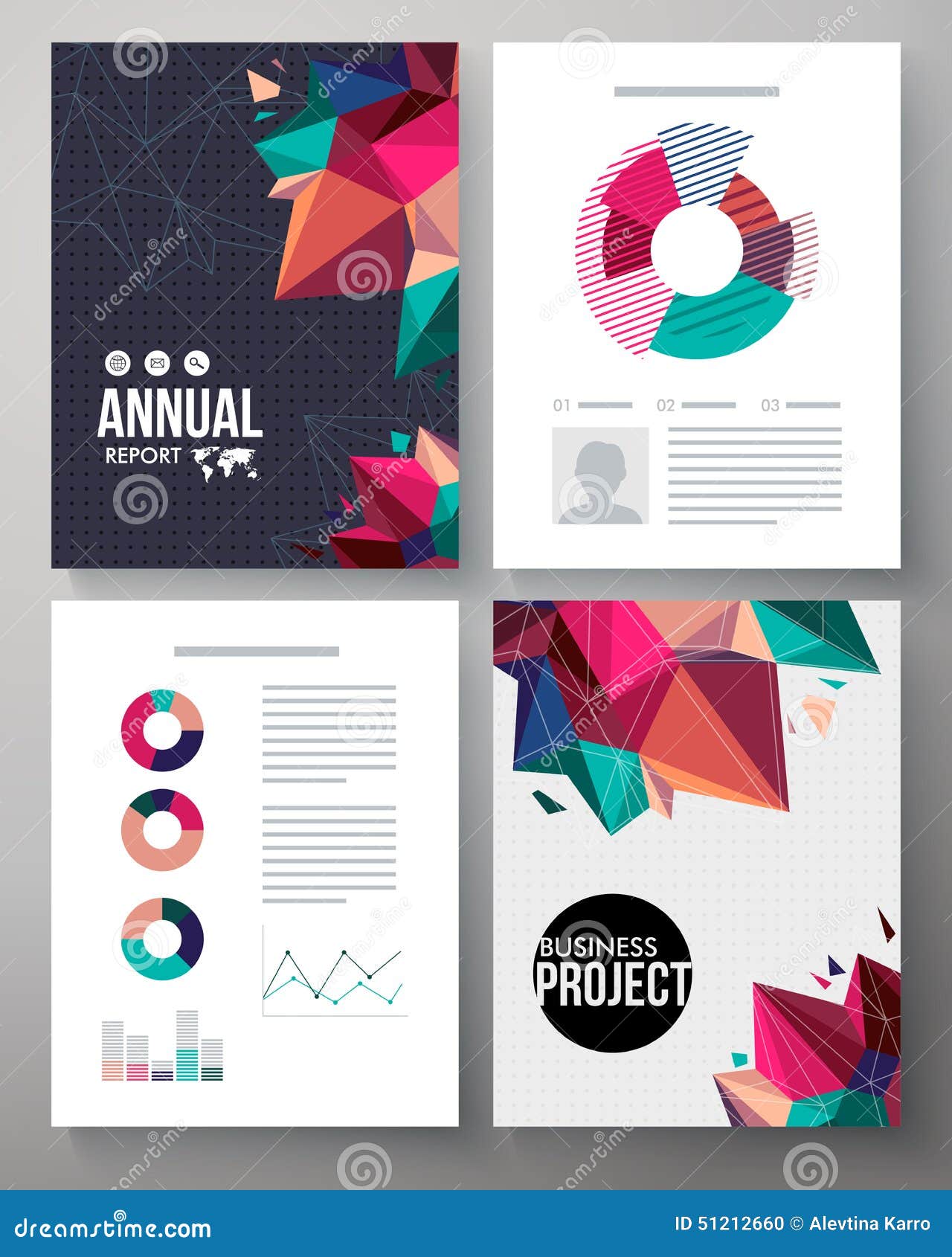 Brochure Template Design for an Annual Project Stock Vector ...