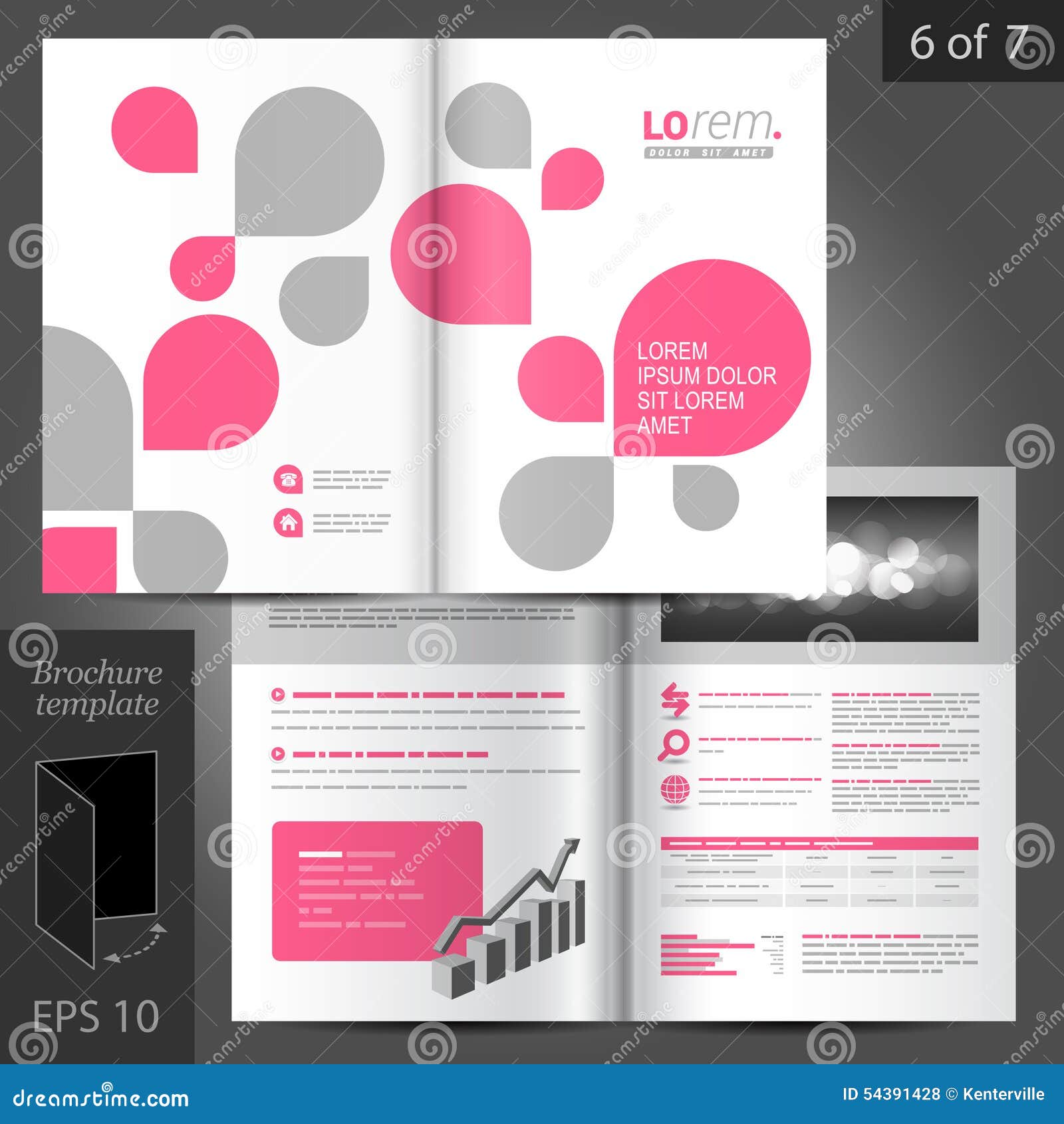 Brochure Template Design stock vector. Illustration of flyer - 54391428