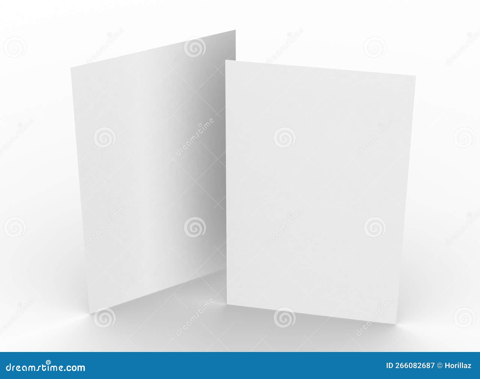 Brochure Template Empty Brochure Mockup Set White Background Stock ...