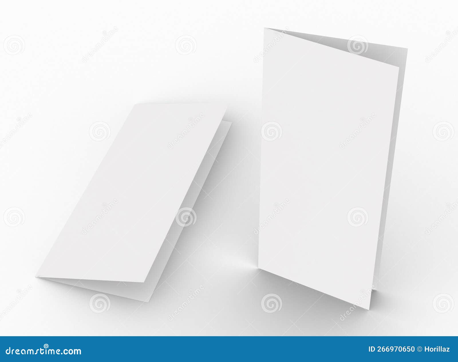 Brochure Template Empty Brochure Mockup Set White Background Stock ...