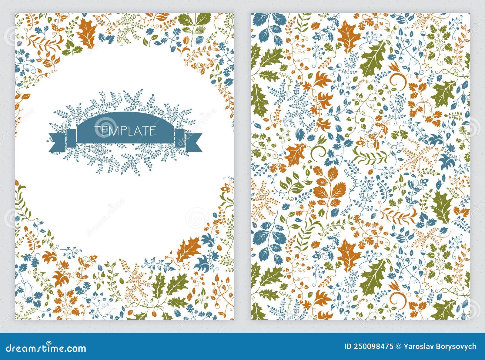 Brochure Template with Floral Decor. for Card, Flyer, Notebook Cover or ...