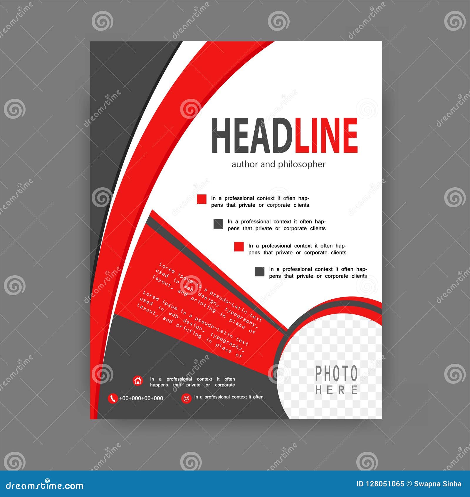 Brochure template flyer stock vector. Illustration of blank - 128051065
