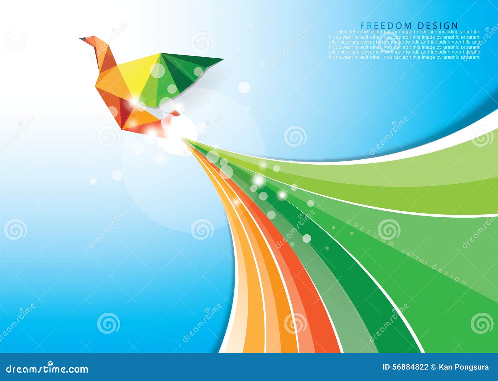 Brochure Template Freedom Design Stock Vector - Illustration of ...