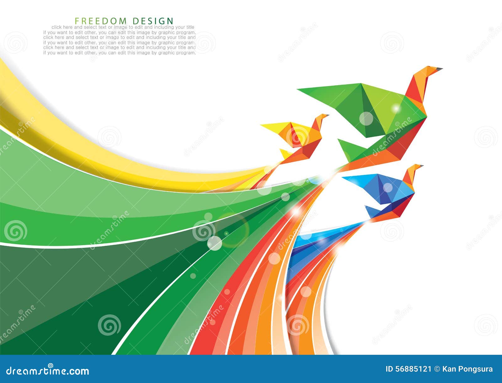 Brochure Template Freedom Design Stock Vector - Illustration of modern ...
