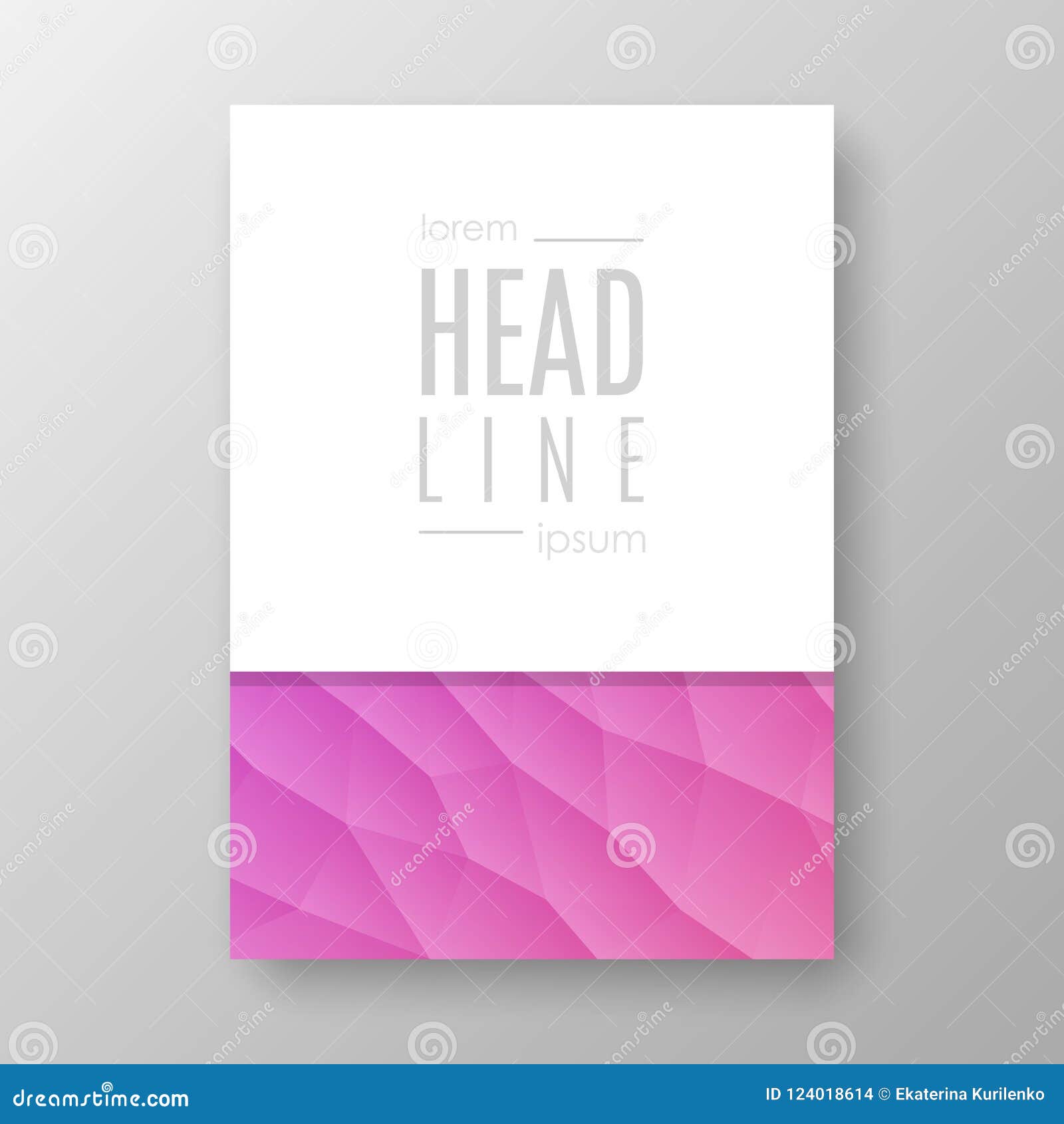 Brochure Design with Geometric Background Stock Vector - Illustration ...