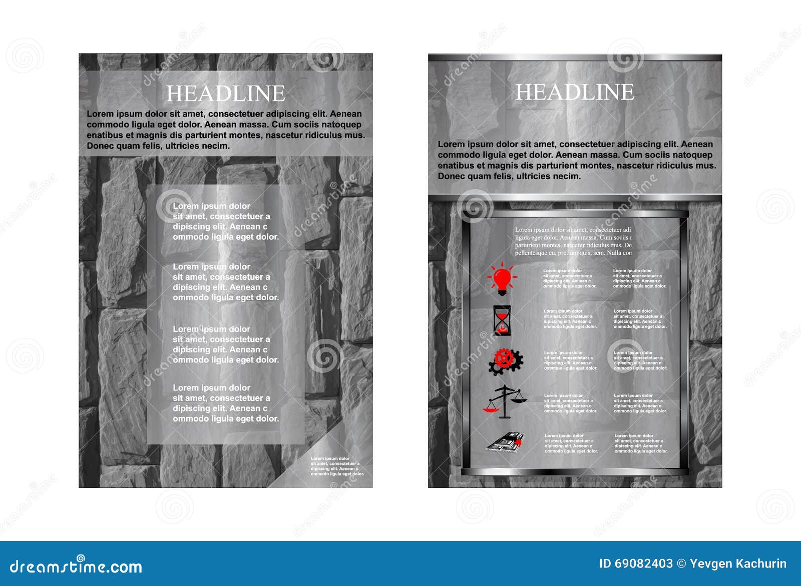 Template Leaflets With A Map And Architectural Landmarks Of The USA And ...