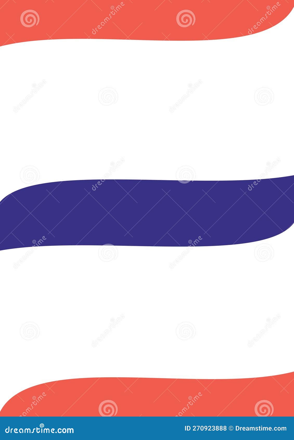 Brochure Template. Orange and Blue Borders or Frames. Empty Space for ...