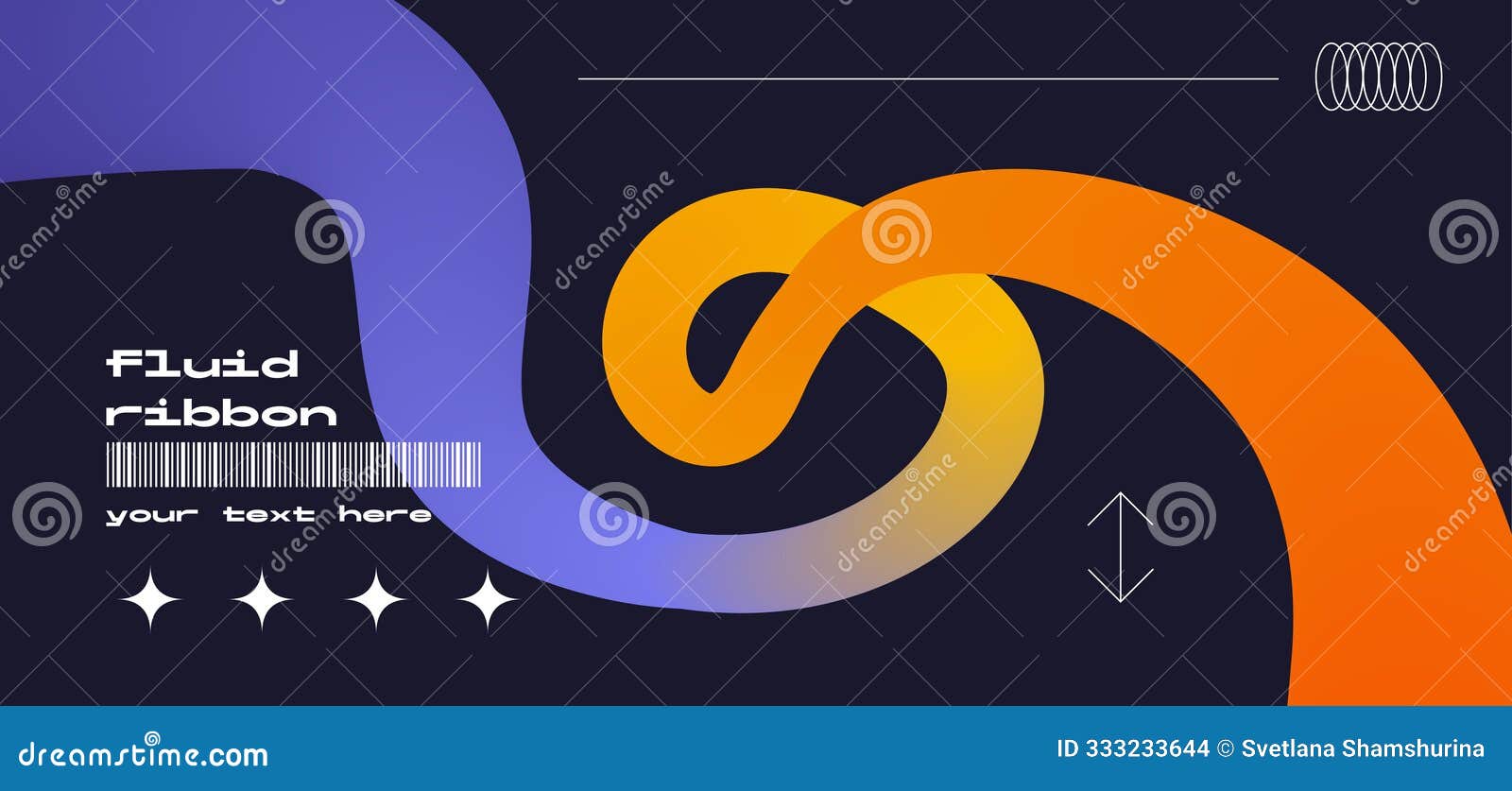 Brochure Templates with Abstract Colorful Wavy Ribbon Shape with Loop ...