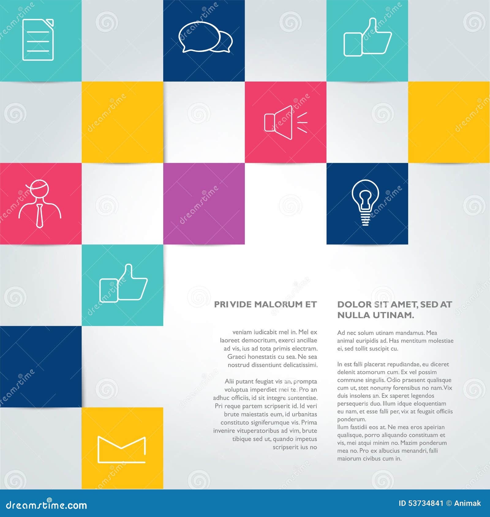 Brochure, Text Page Template. Stock Vector - Illustration of creative ...