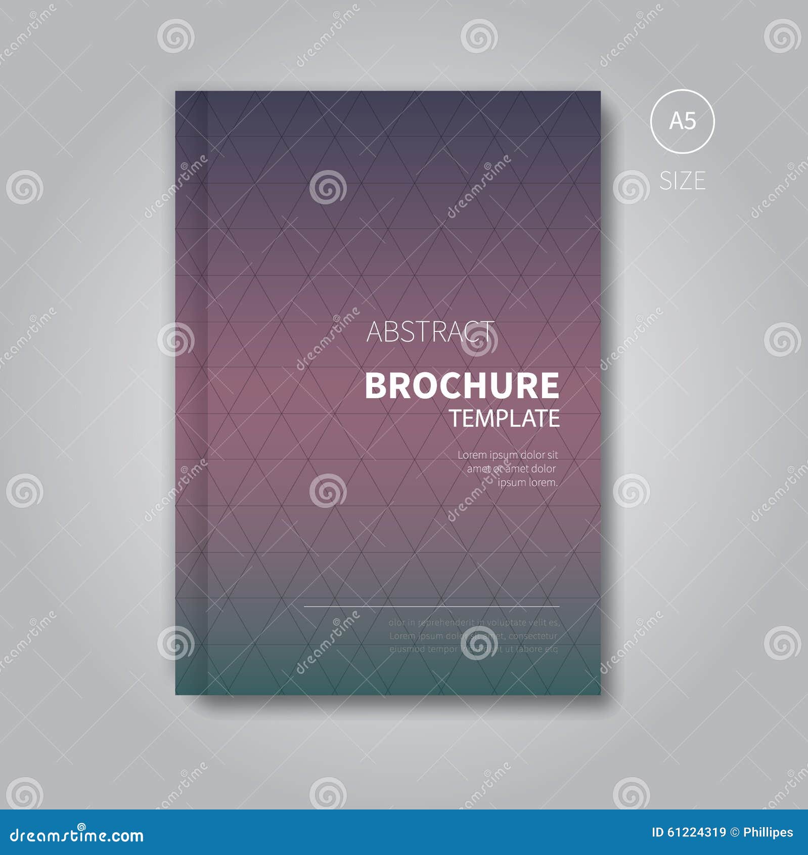 Brochure with Triangle Pattern Stock Illustration - Illustration of ...