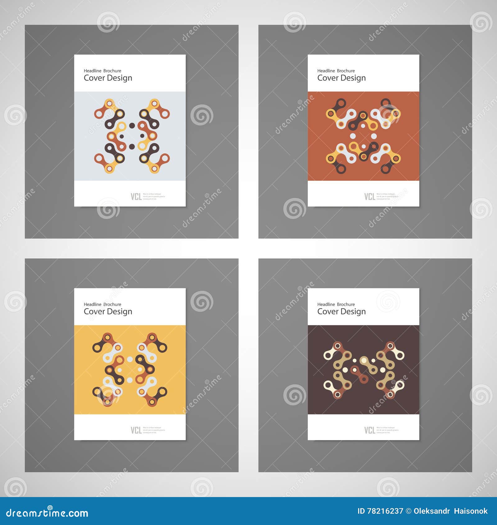 Brochures Design Templates. Vector Pattern with Abstract Figures Stock ...