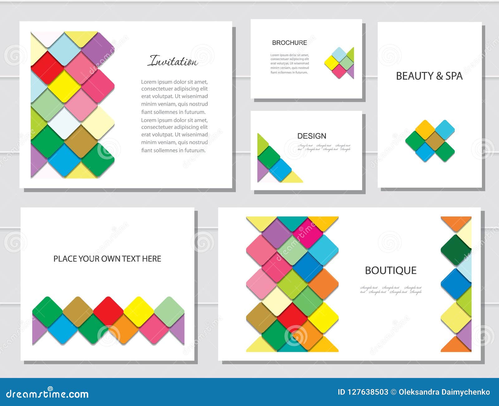 Brochures, Flyers and Business Card Templates Set. Mosaic Fancy Pattern ...