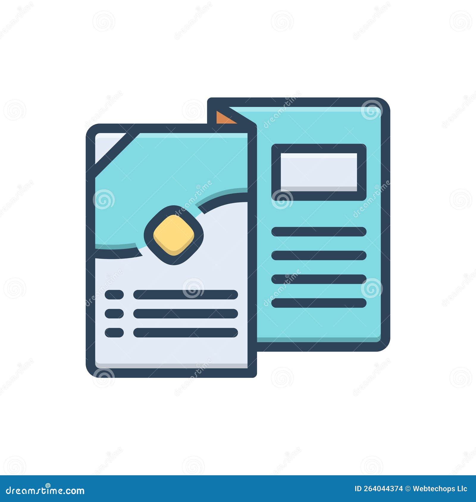 Color Illustration Icon for Brochures, Pamphlet and Booklet Stock ...