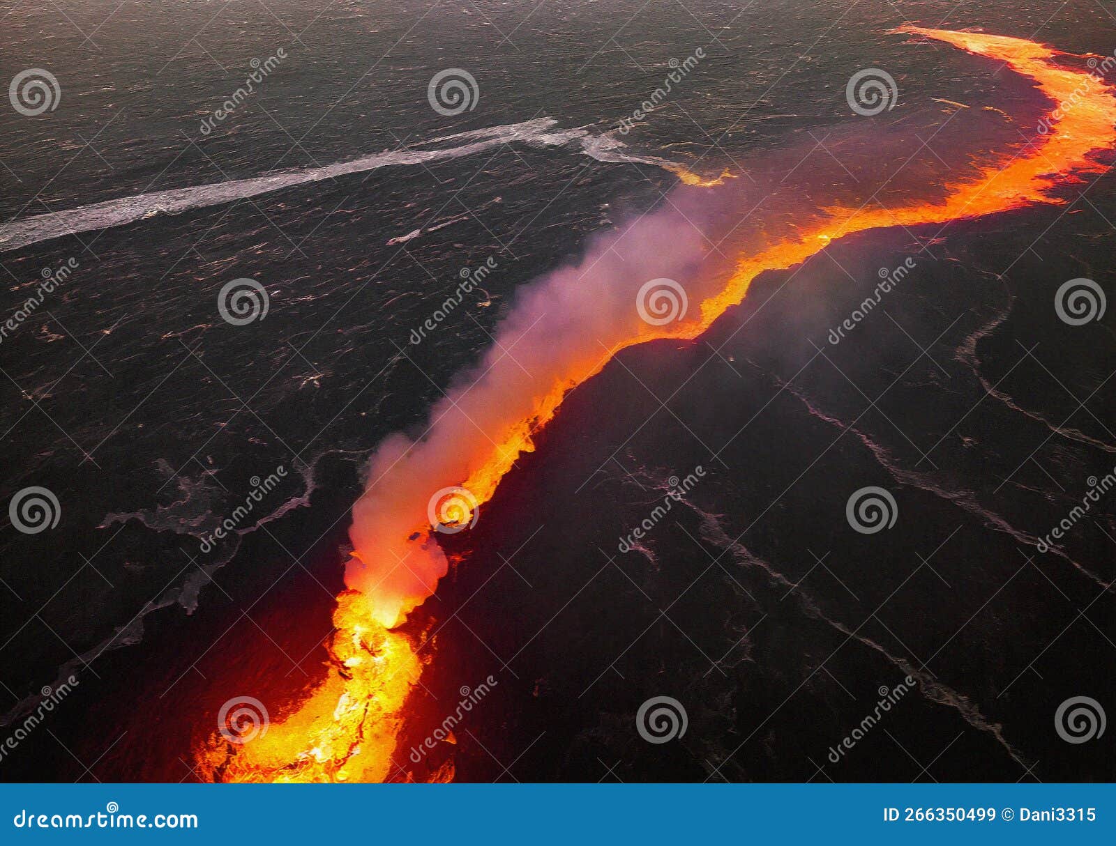 Brocken Earth Crust with Magma Flow Underneath Stock Illustration ...