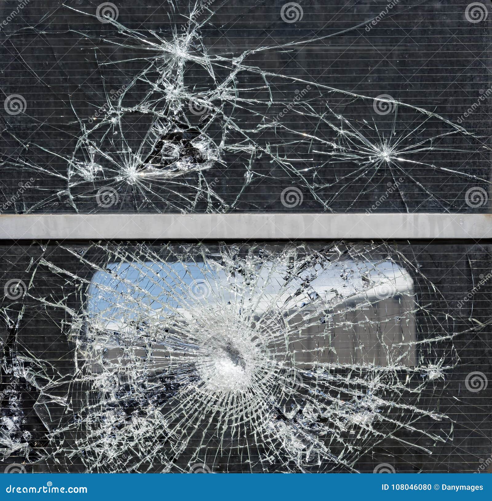 Brocken glass stock photo. Image of glass, crack, impact - 108046080