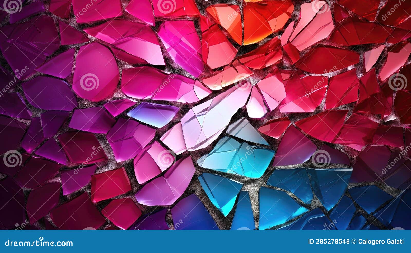 Brocken Ice Cracked Window Spitter, Mosaic Wallpaper, Ai Generated ...