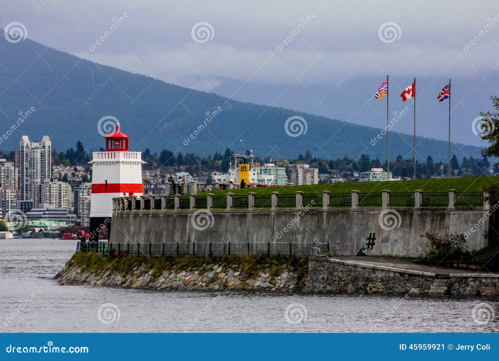 Brockton Point Lighthouse, Vancouver, BC. Editorial Photo - Image of ...