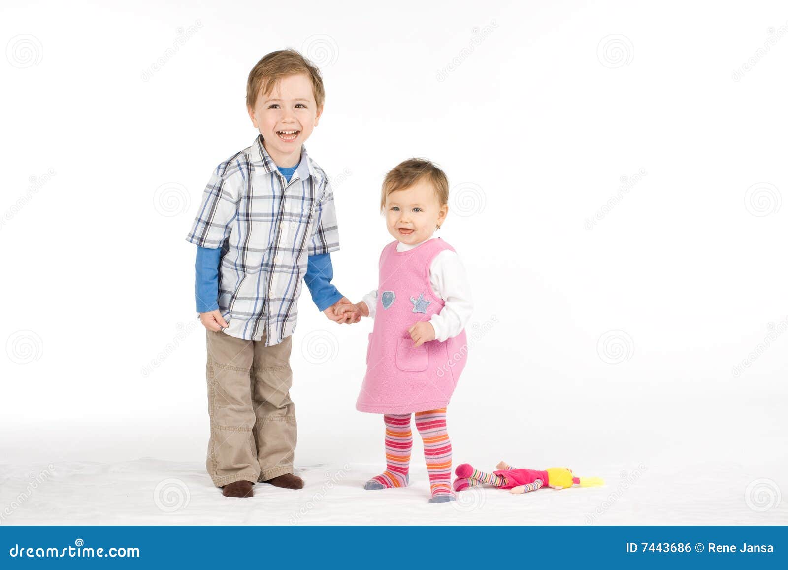 Broer en zuster stock foto. Image of bedrijf, gezichten - 7443686