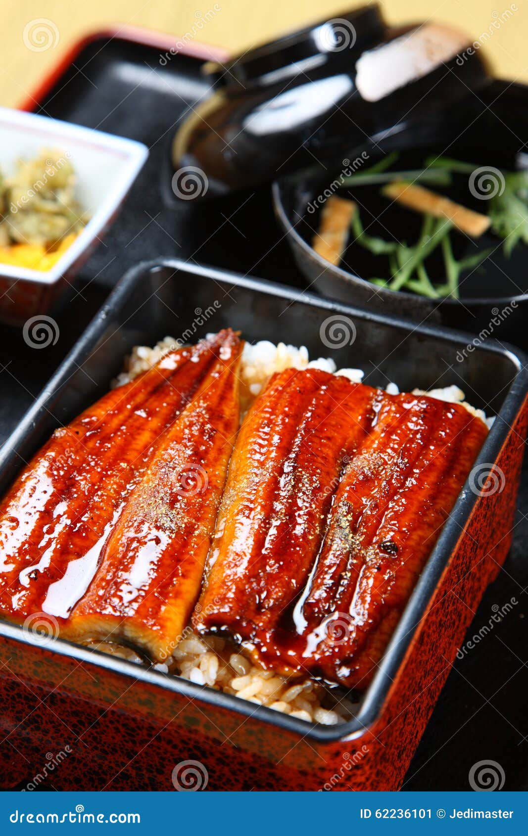 Broiled Eel On Rice,unaju, Japanese Unagi Cuisine Royalty-Free Stock ...