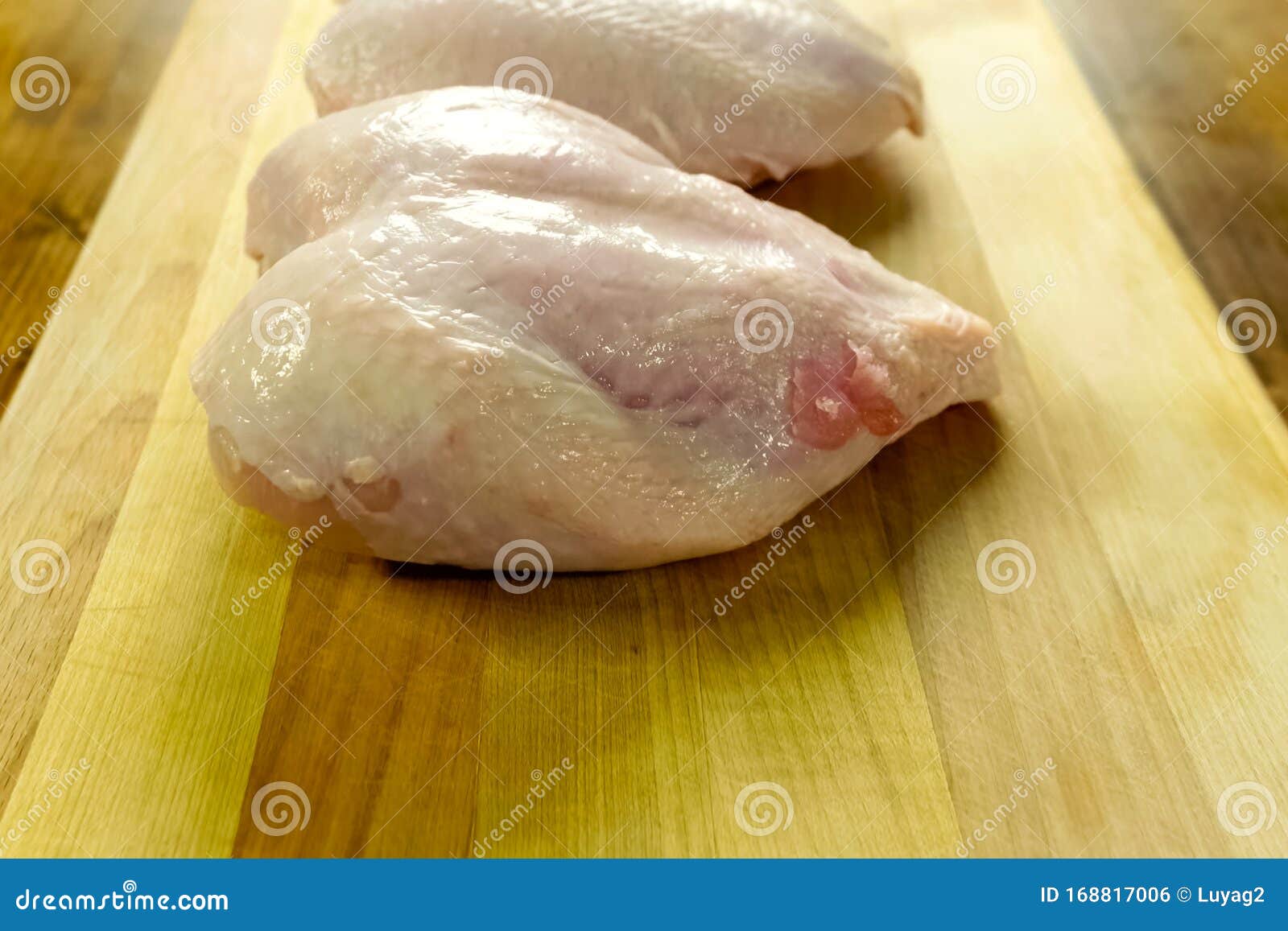 Broiler Breast, Chicken Meat on Cutting Board Stock Photo - Image of ...