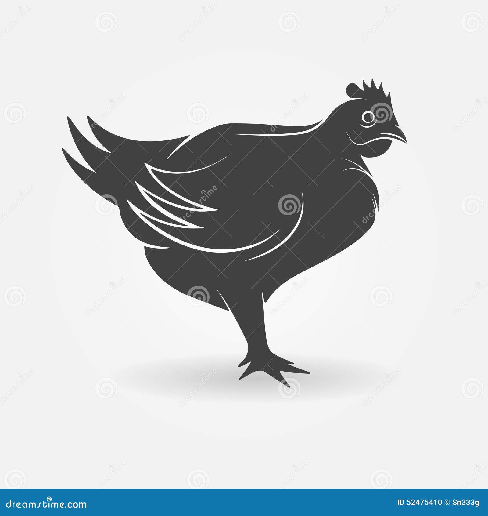 Broiler Chicken Vector Logo or Symbol Stock Vector - Illustration of ...