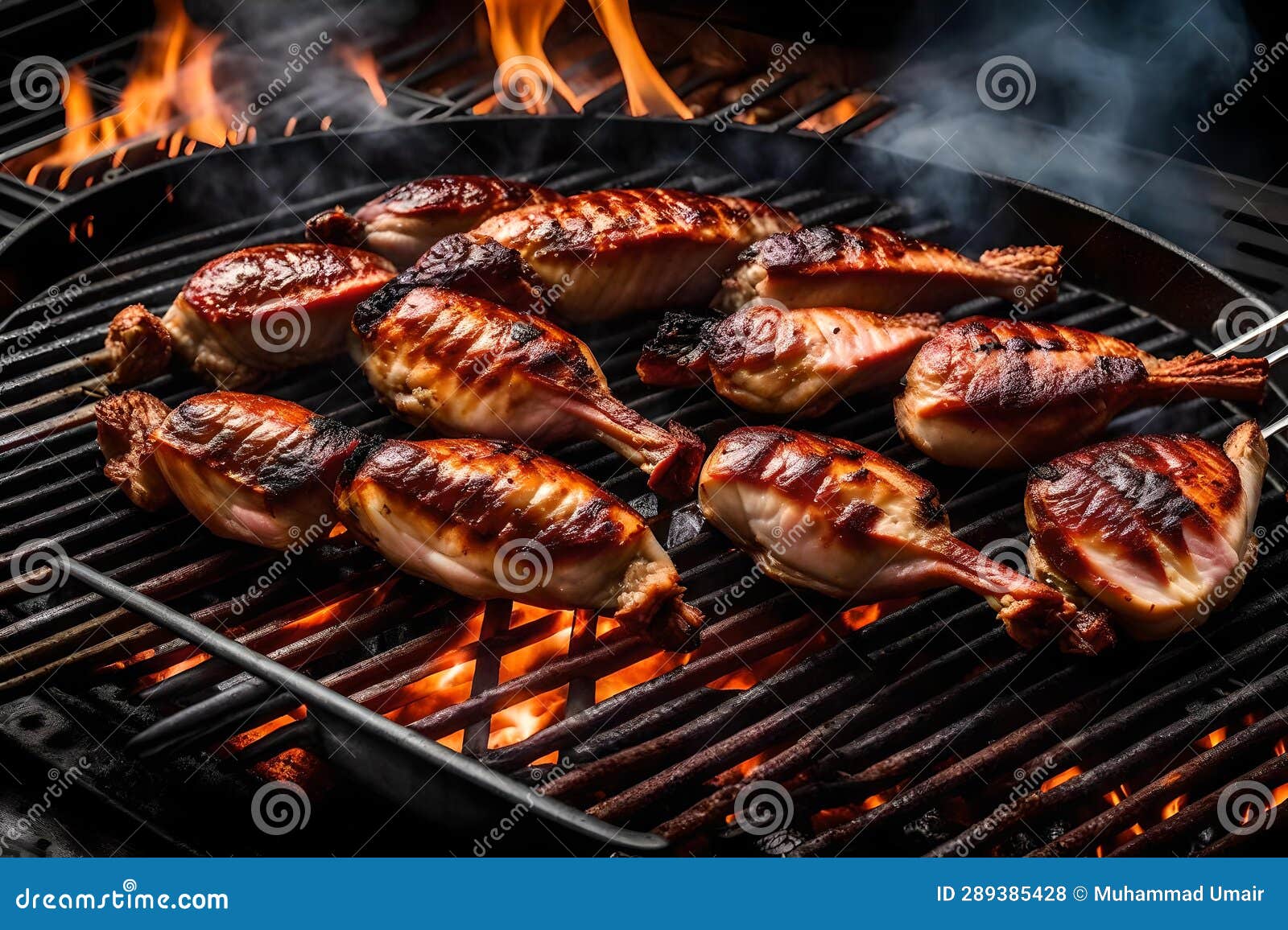 Broiler Chops on Chop Stick Generated by AI Tool Stock Illustration ...