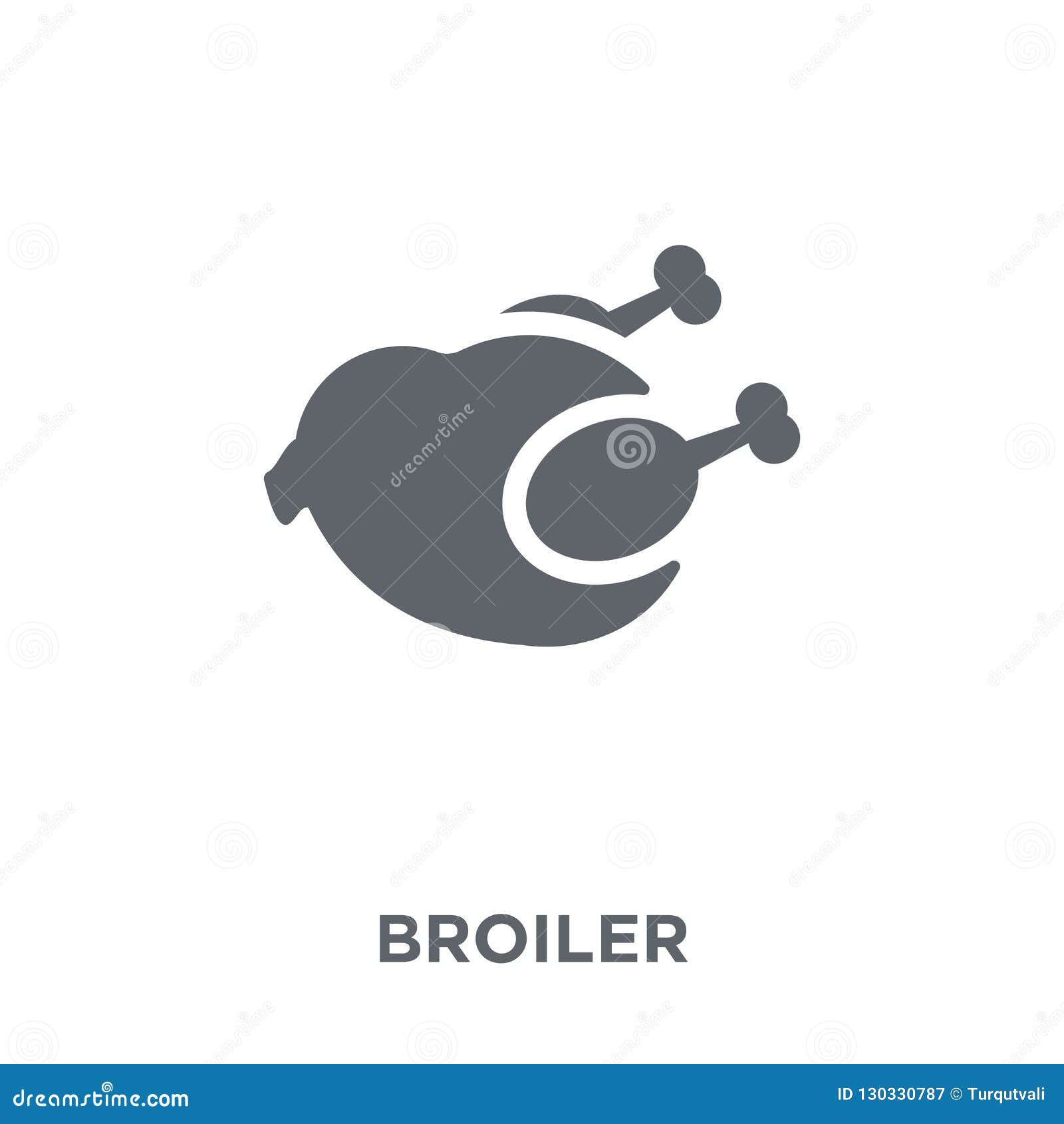 Broiler Icon In Different Style Vector Illustration. Two Colored And ...