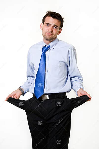 Broke business man stock photo. Image of poor, broke, brunette - 2519596