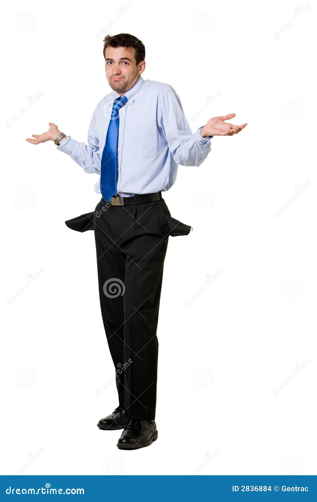 Broke business man stock photo. Image of handsome, blue - 2836884