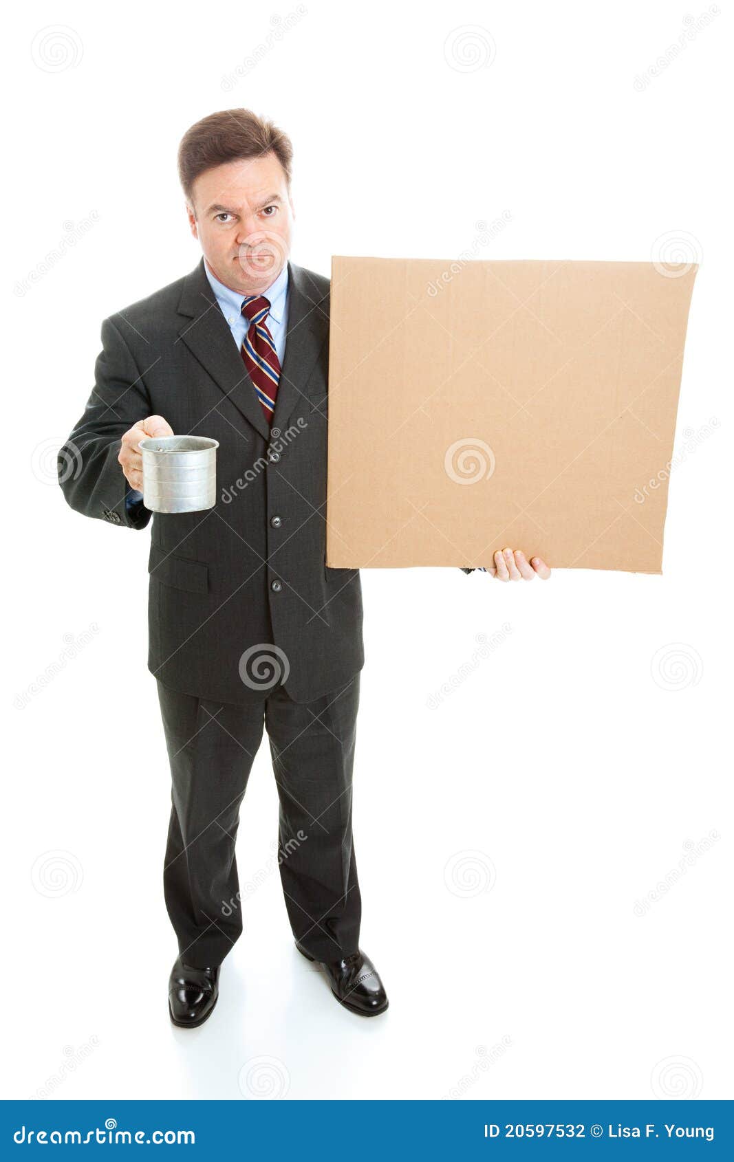 Broke Businessman Panhandling Stock Photo - Image of people, male: 20597532