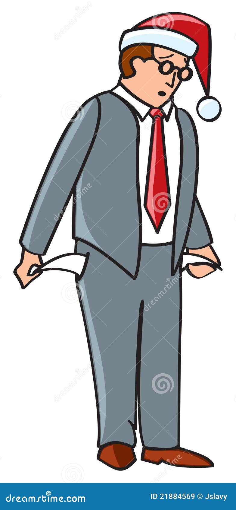 Broke Santa Cartoon | CartoonDealer.com #34145325