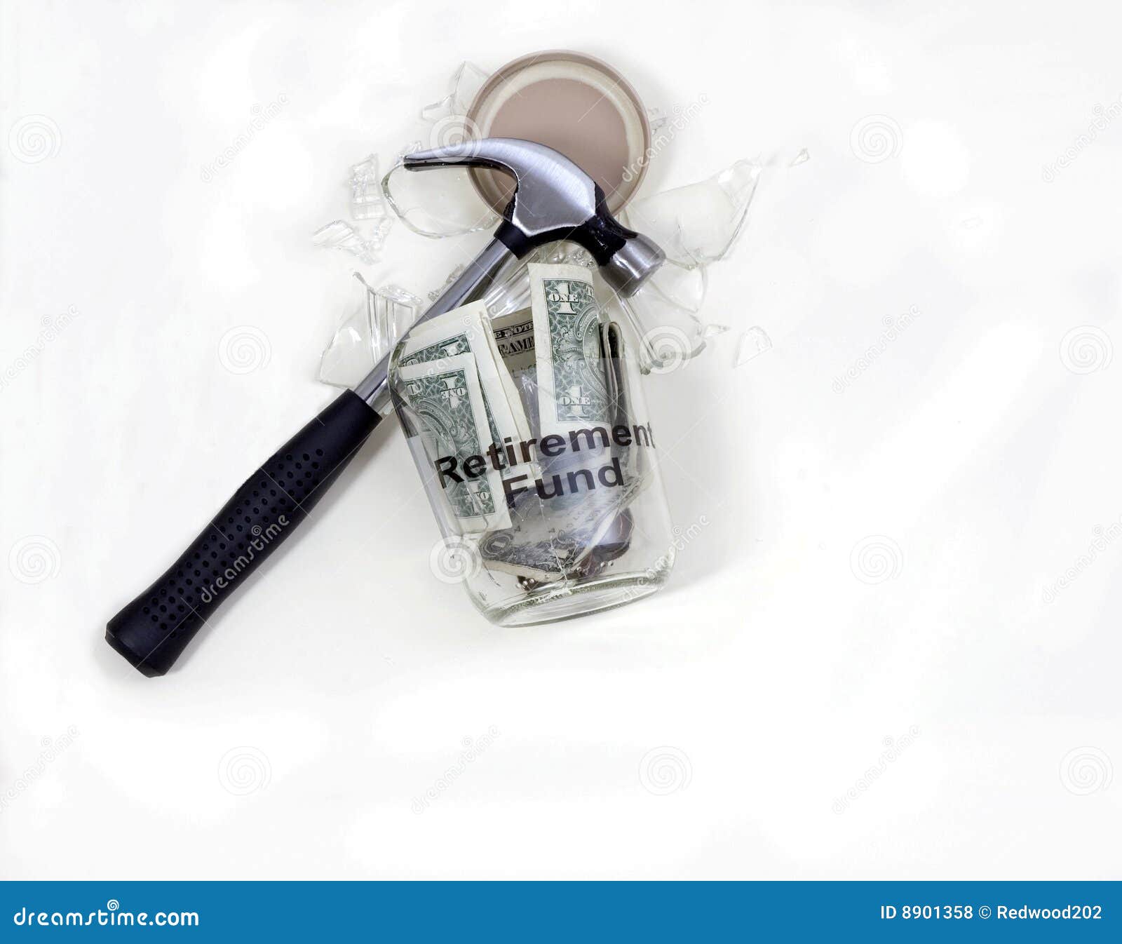 Broke Retirement Fund stock photo. Image of bill, fund - 8901358