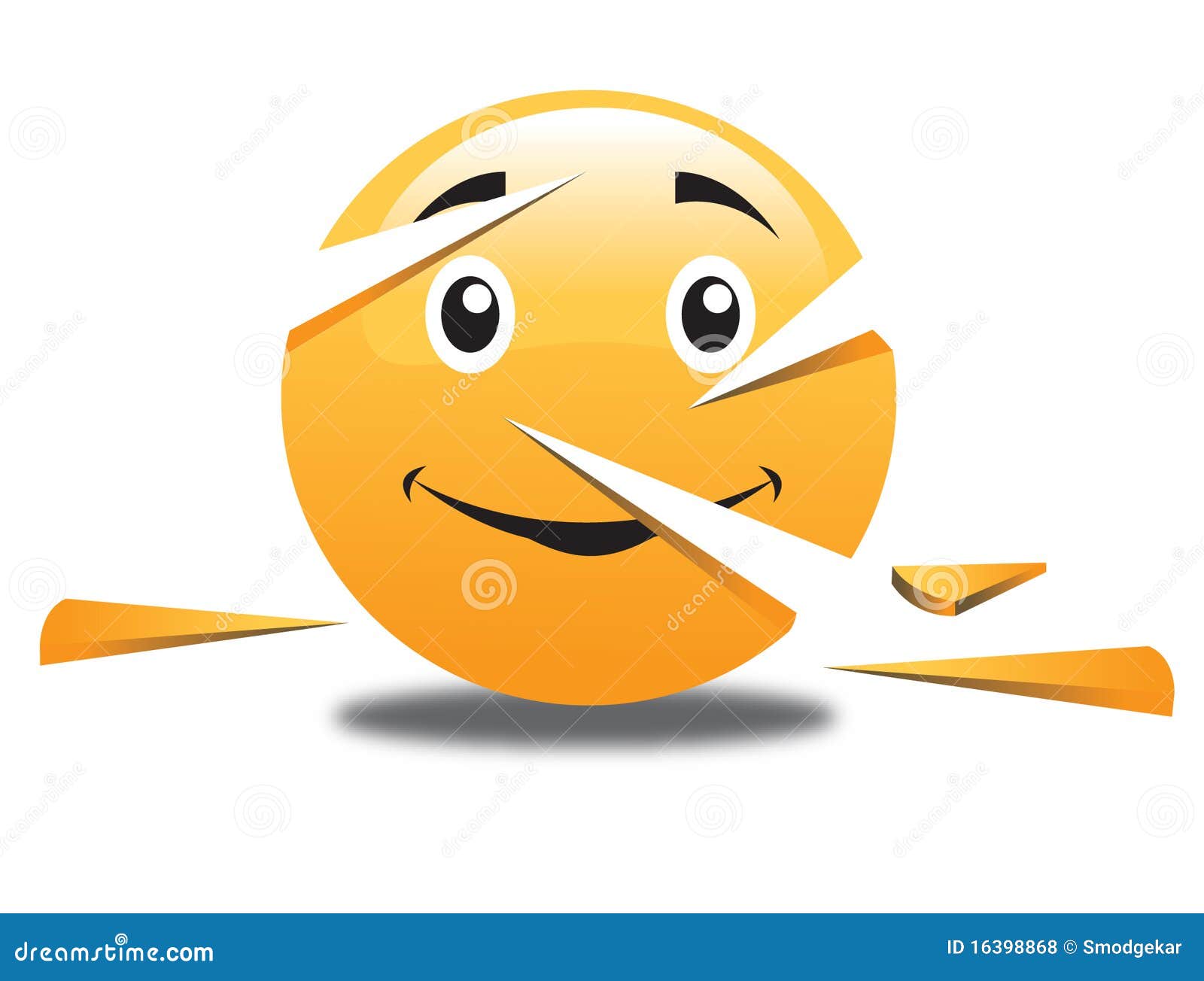 Broke smily stock vector. Illustration of broken, office - 16398868