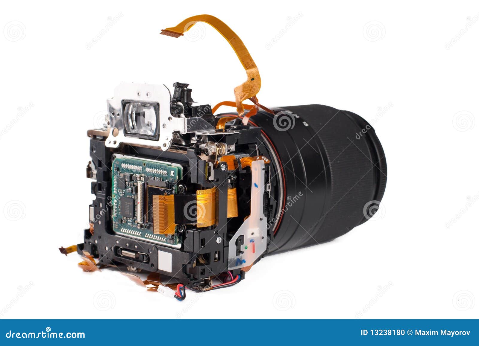 Broked DSLR camera stock photo. Image of plastic, dismantled - 13238180