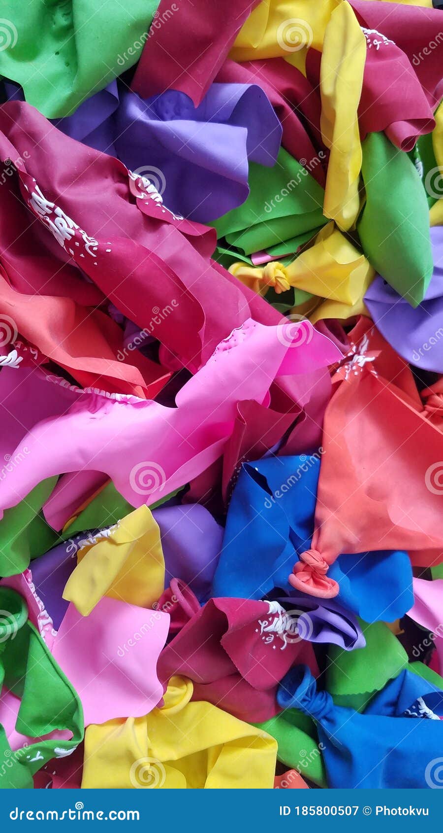 Broken air balloon stock image. Image of ground, balloons - 185800507