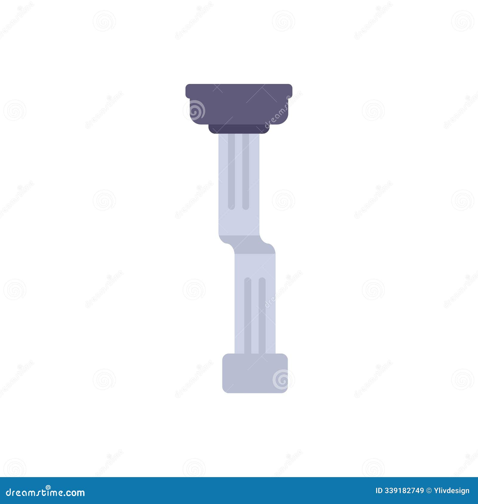 Broken Ancient Pillar Showing Destruction of Time Passing by Stock ...