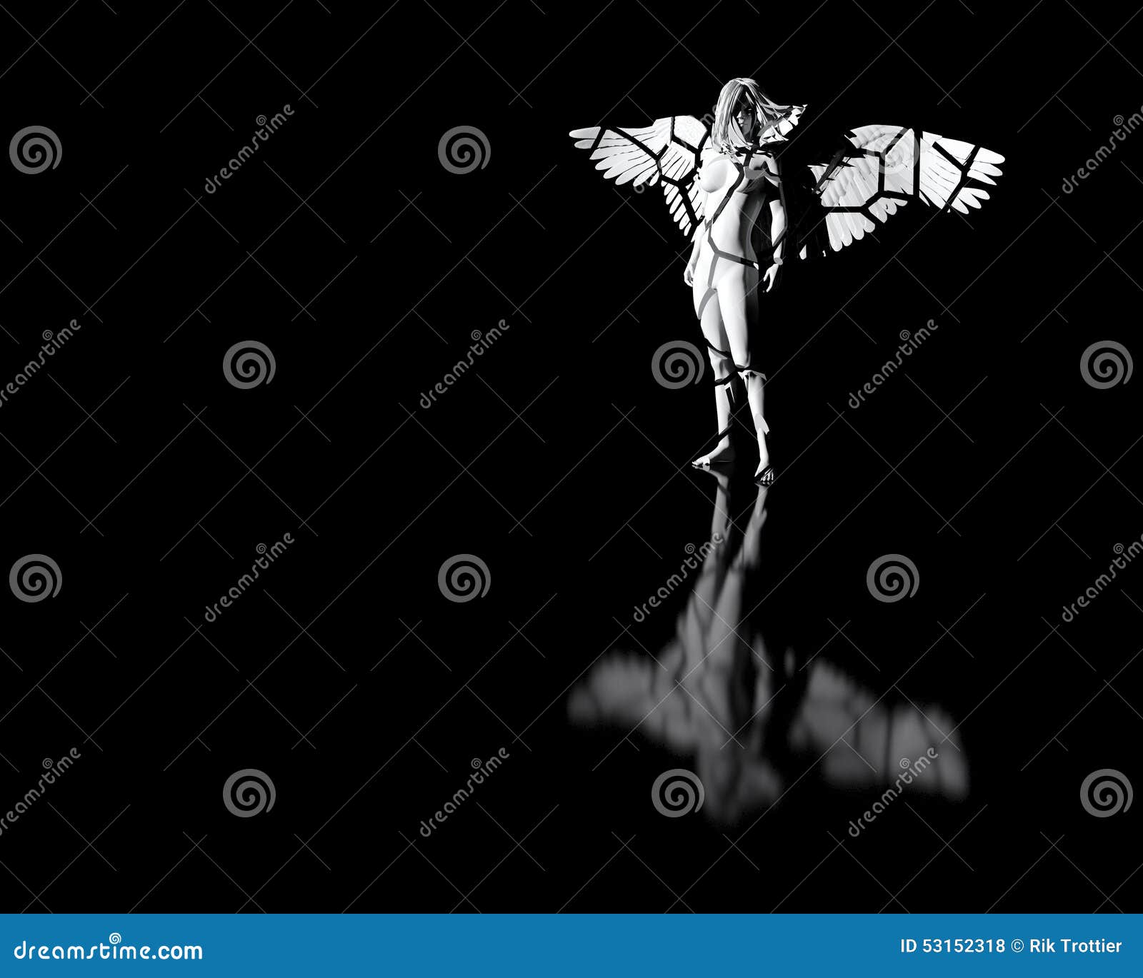 Broken angel statue stock illustration. Illustration of statue - 53152318