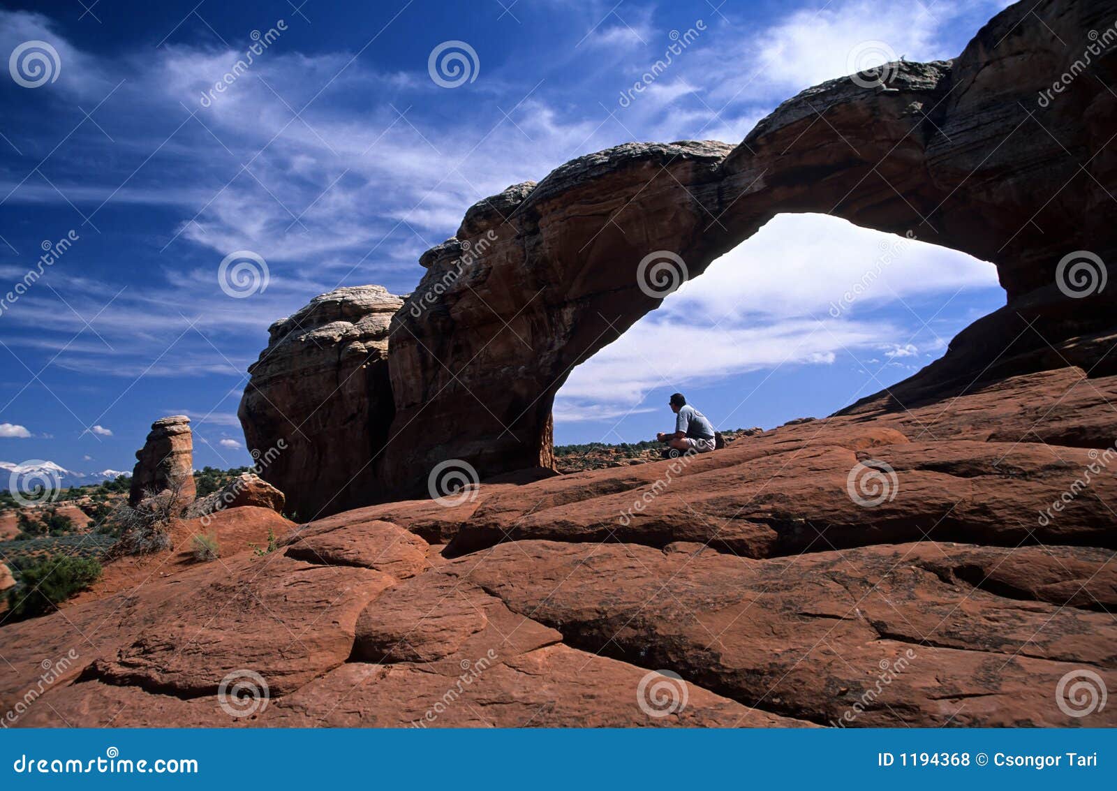 Broken Arch, Arches National Park Stock Photo - Image of impressive ...