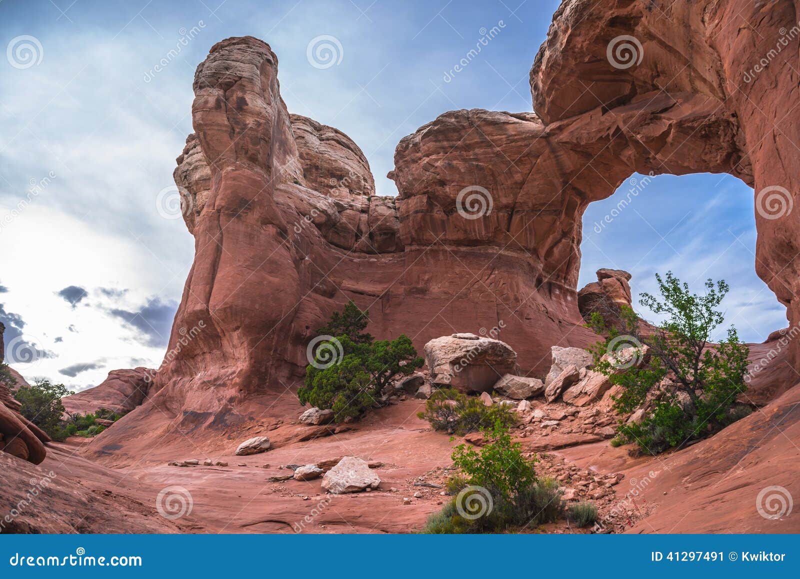 Broken Arch, Arches National Park Moab Utah Stock Image - Image of ...