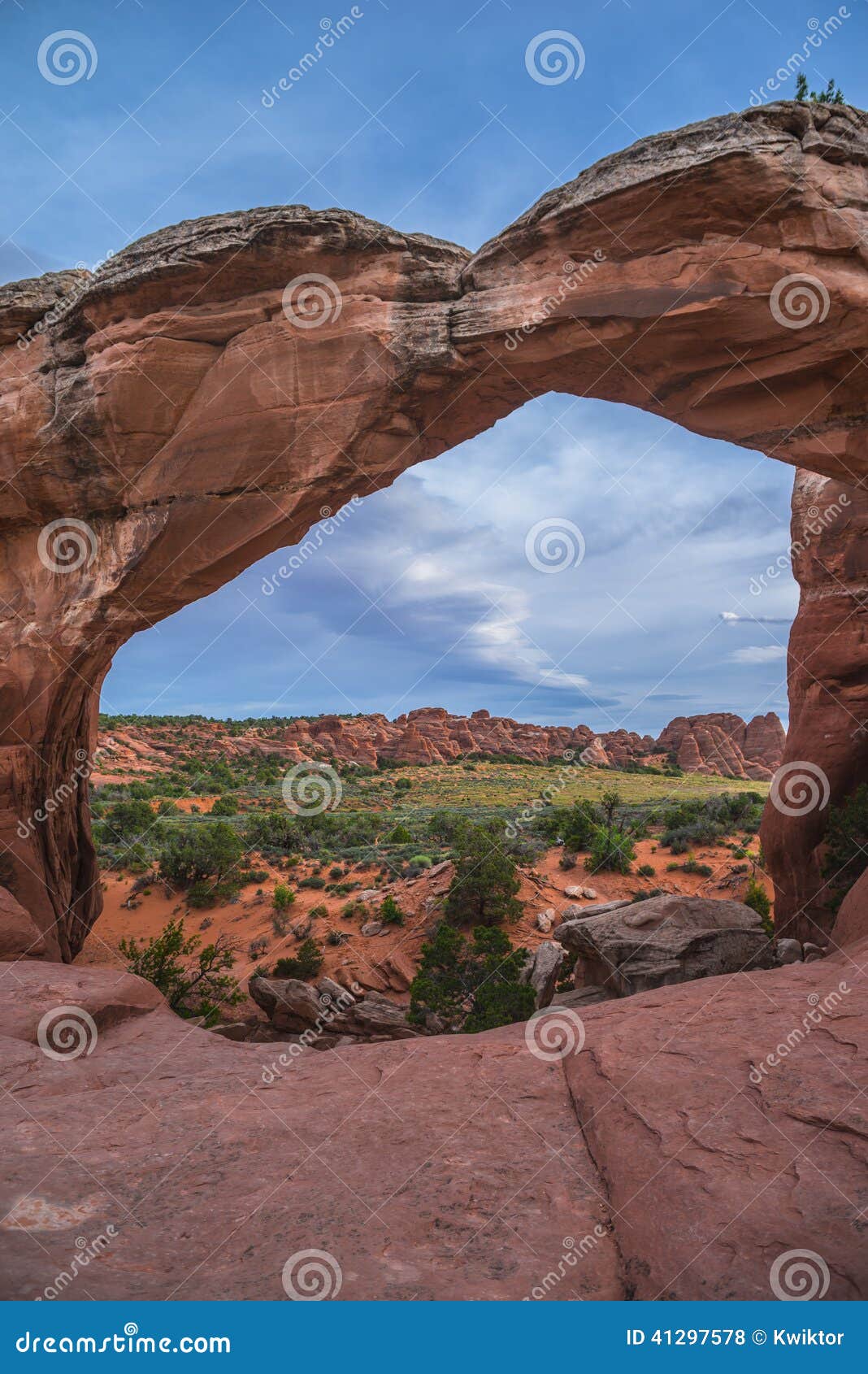 Broken Arch, Arches National Park Moab Utah Stock Photo - Image of ...
