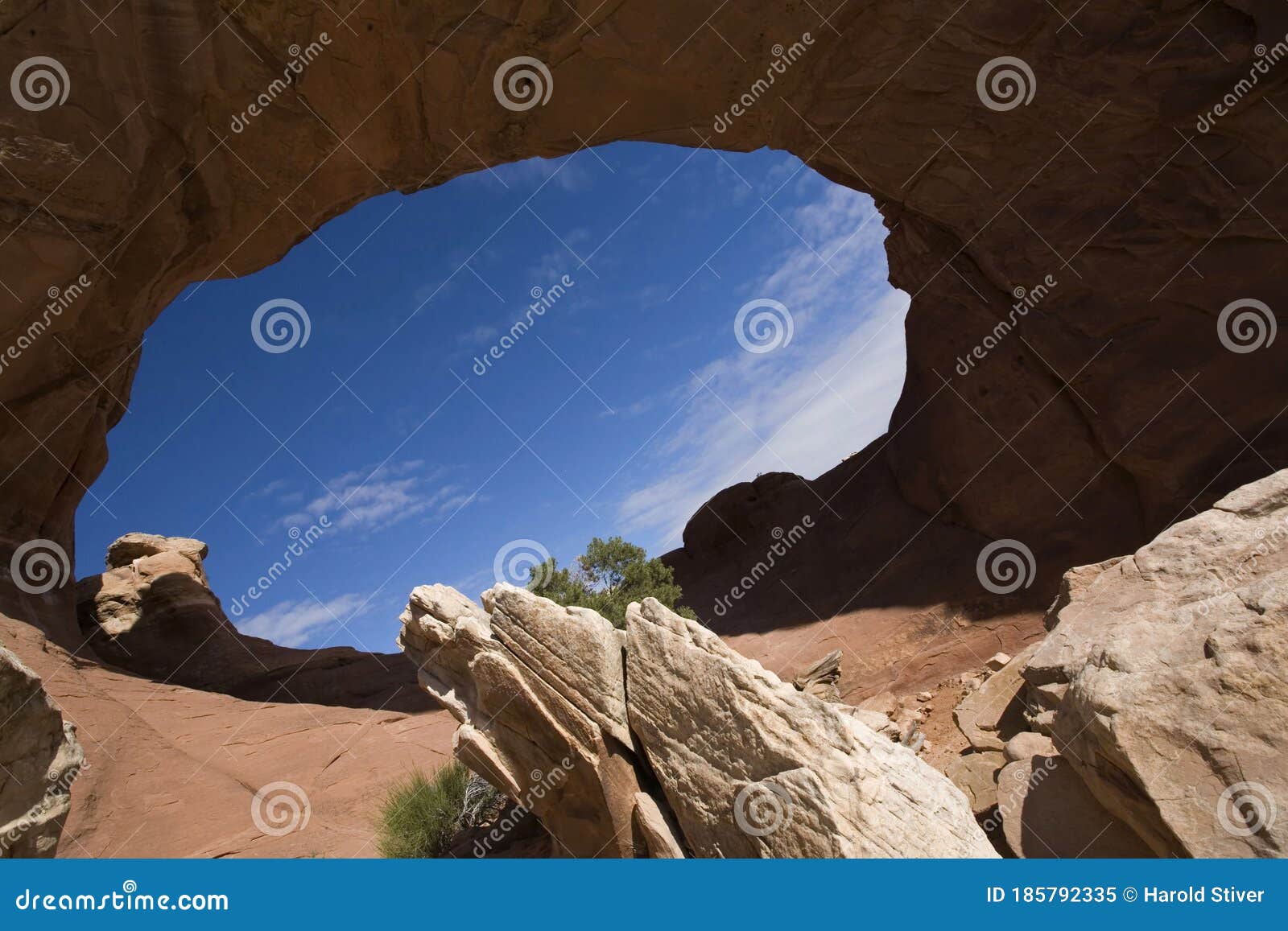 Broken Arch in Arches National Park, Utah Stock Image - Image of ...