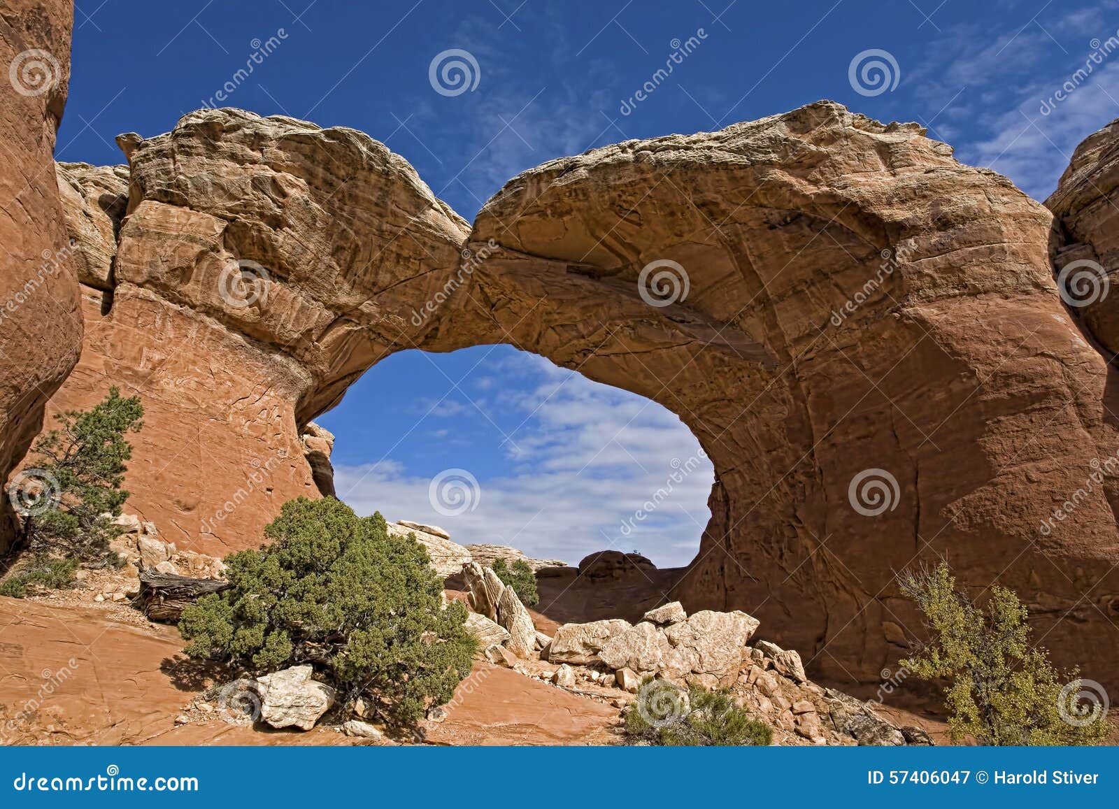 Broken Arch in Arches National Park, Utah Stock Image - Image of ...