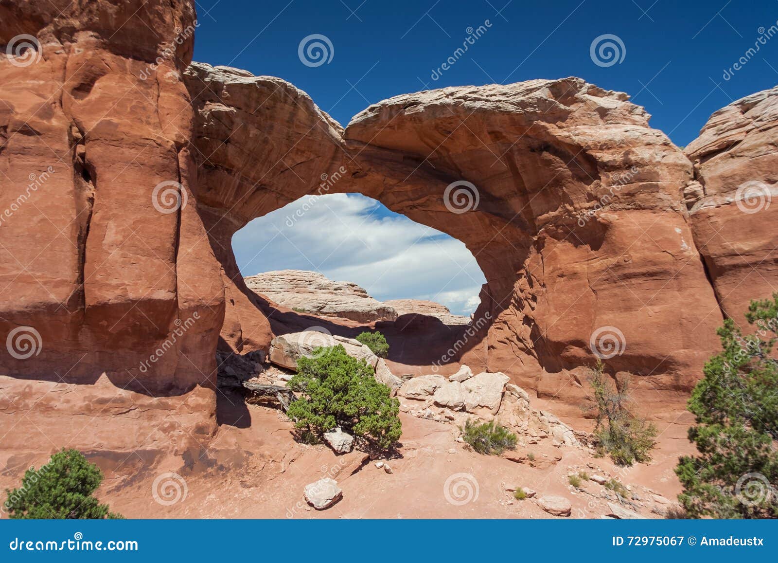 Broken Arch in Arches National Park Utah USA Stock Image - Image of ...
